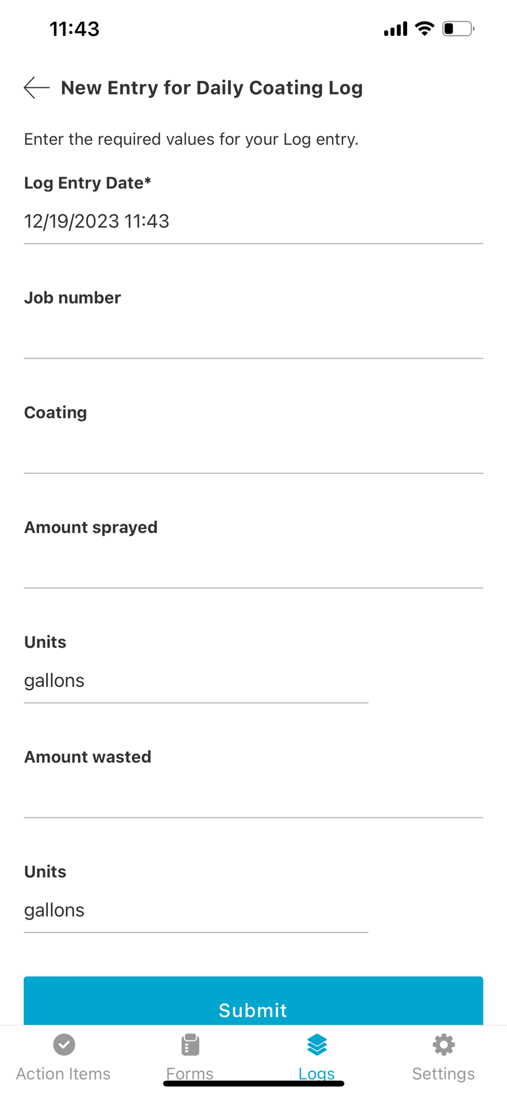 Mobile: Logs