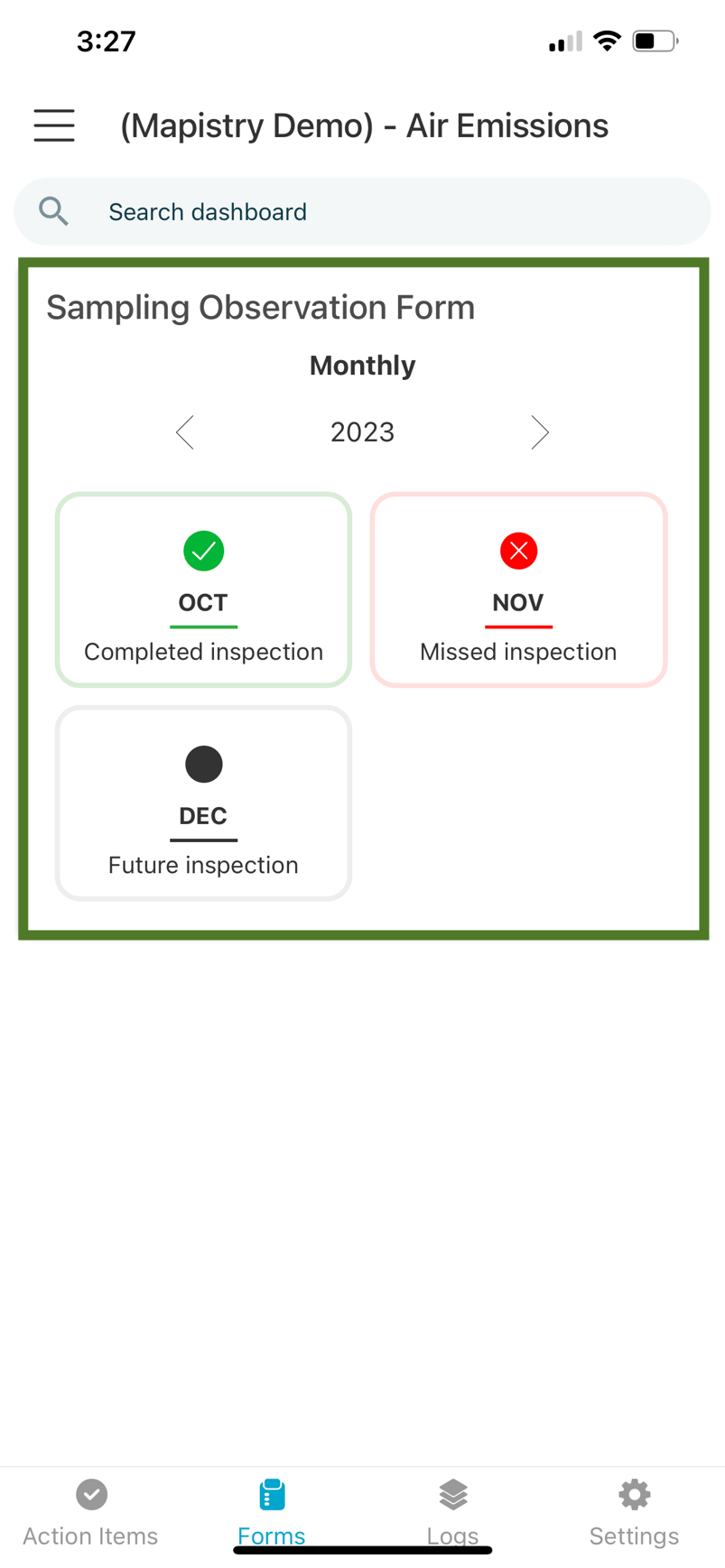 Mobile: Inspection Forms