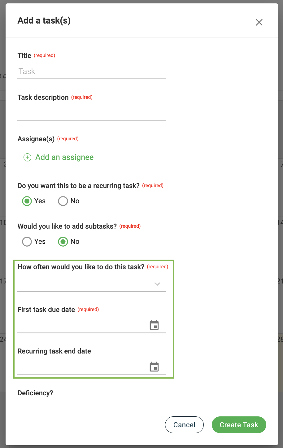 Recurring Tasks