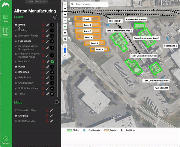Turning Layers & Features On and Off